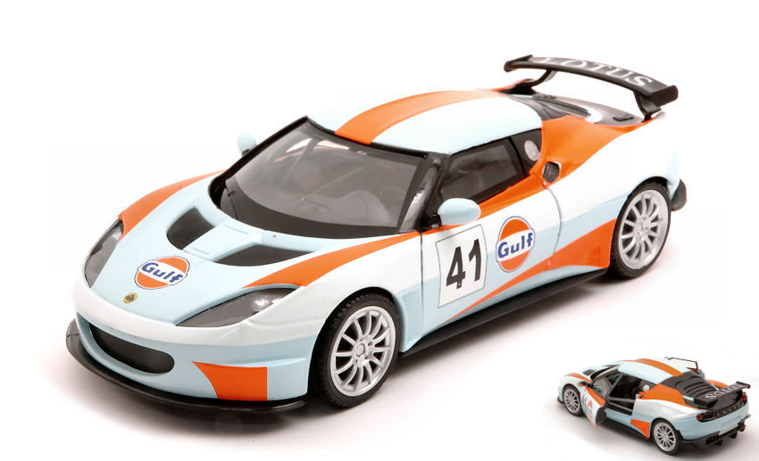 Modellino auto 1:24 LOTUS EVORA GT4 GULF diecast modellismo statico ...