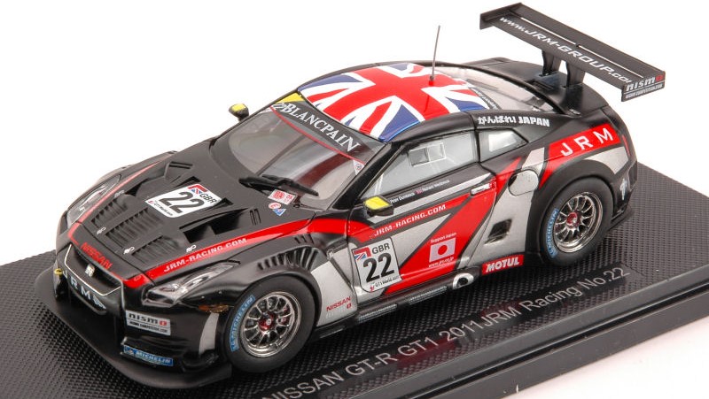 Modellino auto scala 1:43 Ebbro NISSAN R35 GT-R N.22 ACCIDENT FIA GT1 T ...