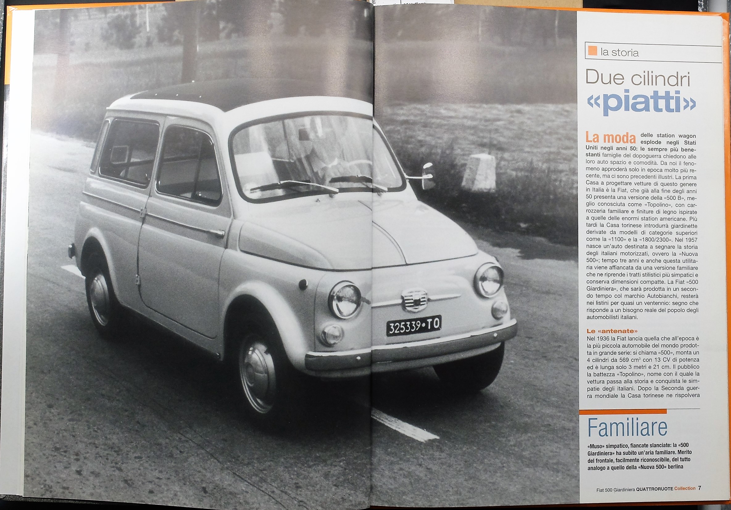 fascicolo Quattroruote Collection FIAT 500 GIARDINIERA modellino auto 1 ...
