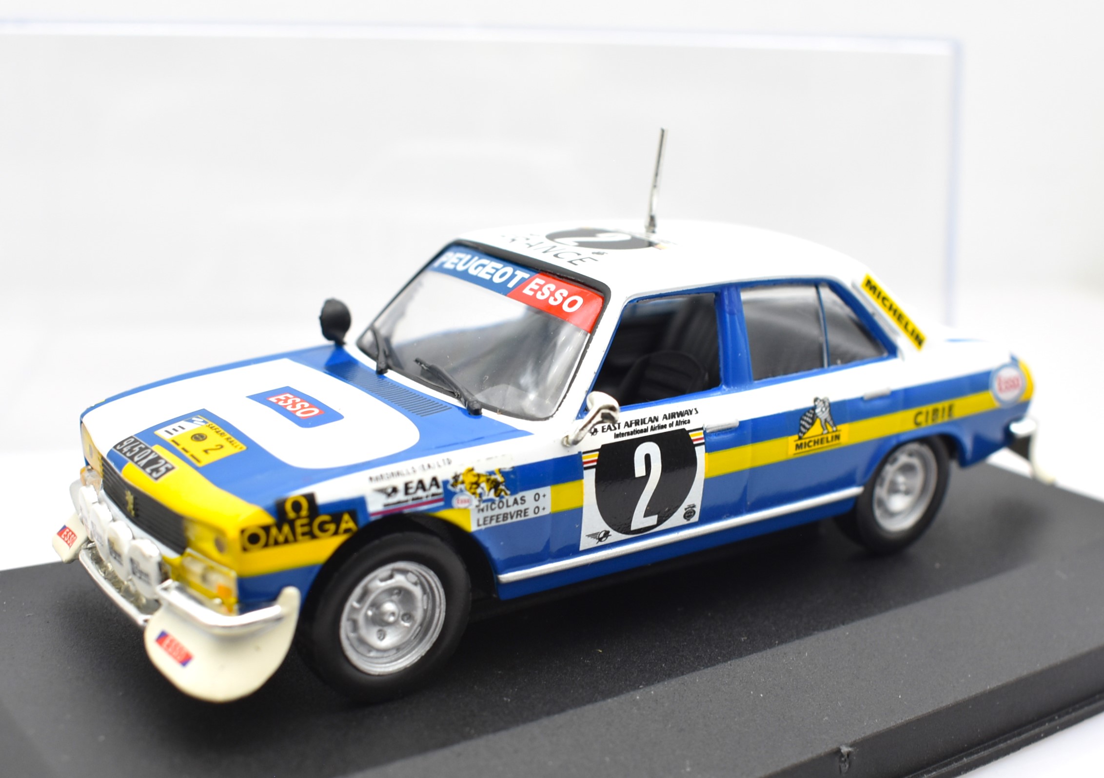 Modellino auto rally scala 1:43 Peugeot 504 diecast modellismo statico ...