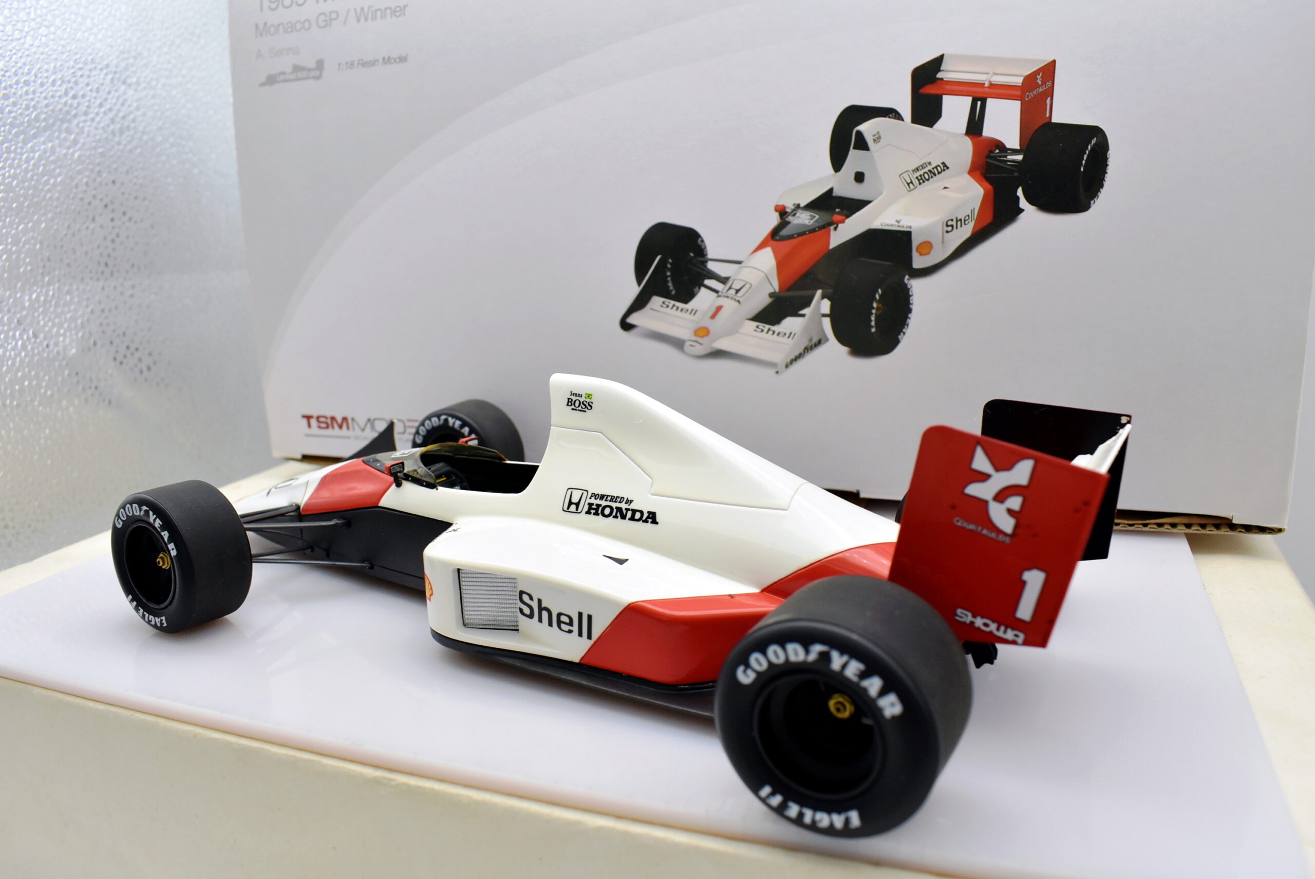 Modellini auto FORMULA 1 scala 1:18 mclaren MP4/5 SENNA Monaco gp TSM ...